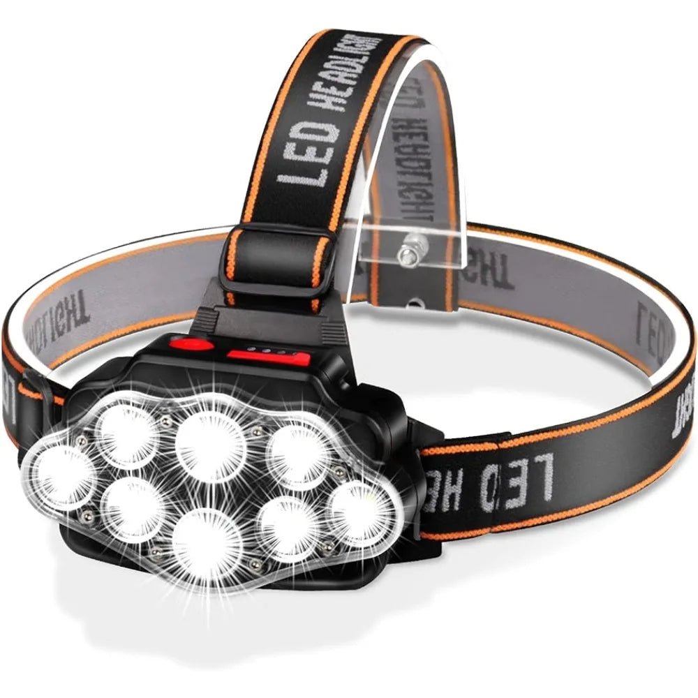 Superhelle LED Stirnlampe mit USB-Aufladung | IPX4 Wasserdicht – NOTFALLPRO